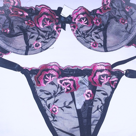 Intimates & Sleepwear | Purple Flower Lingerie Set | Poshmark